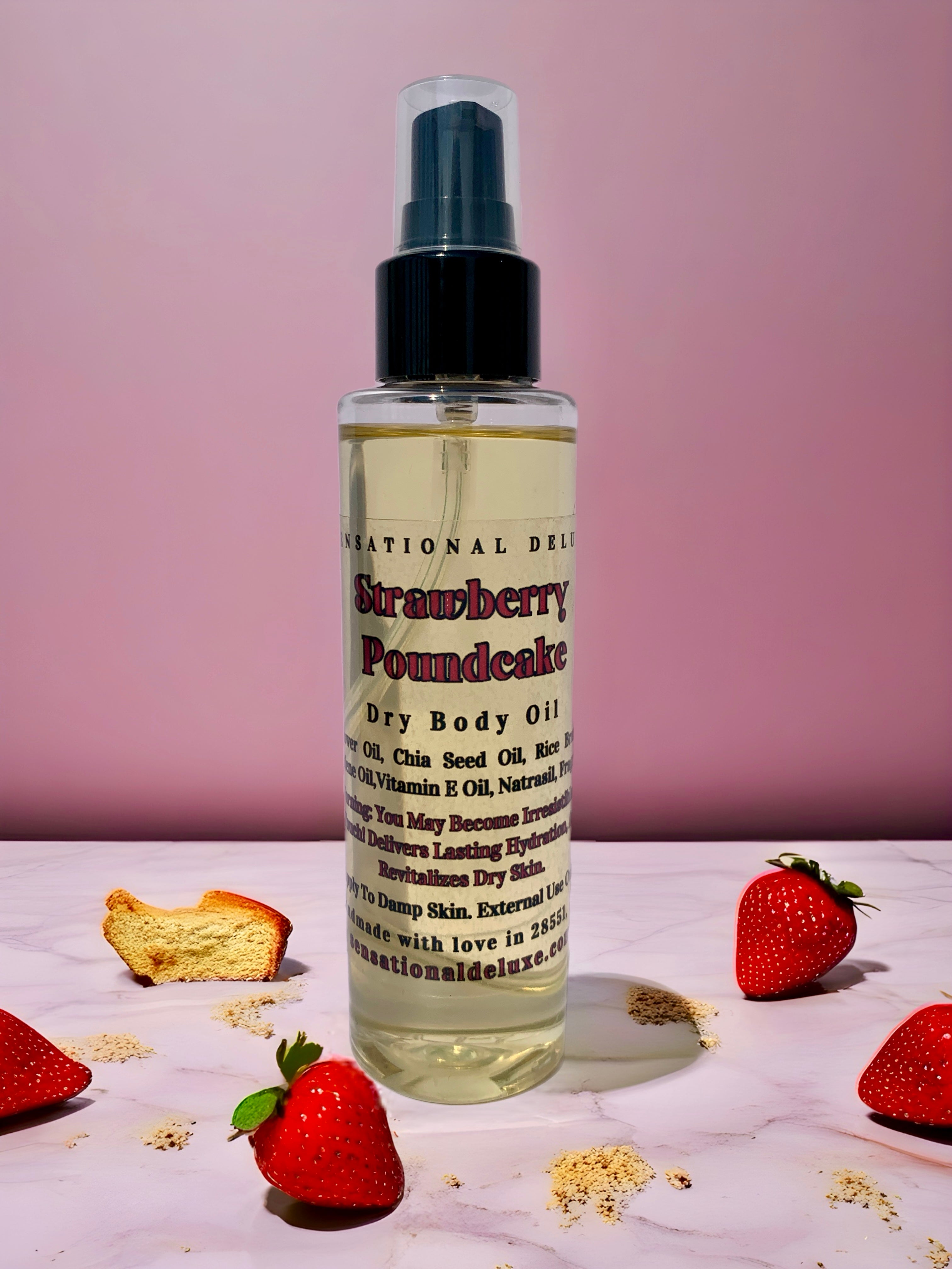Strawberry Pound Cake Body Oil – Sensational Deluxe